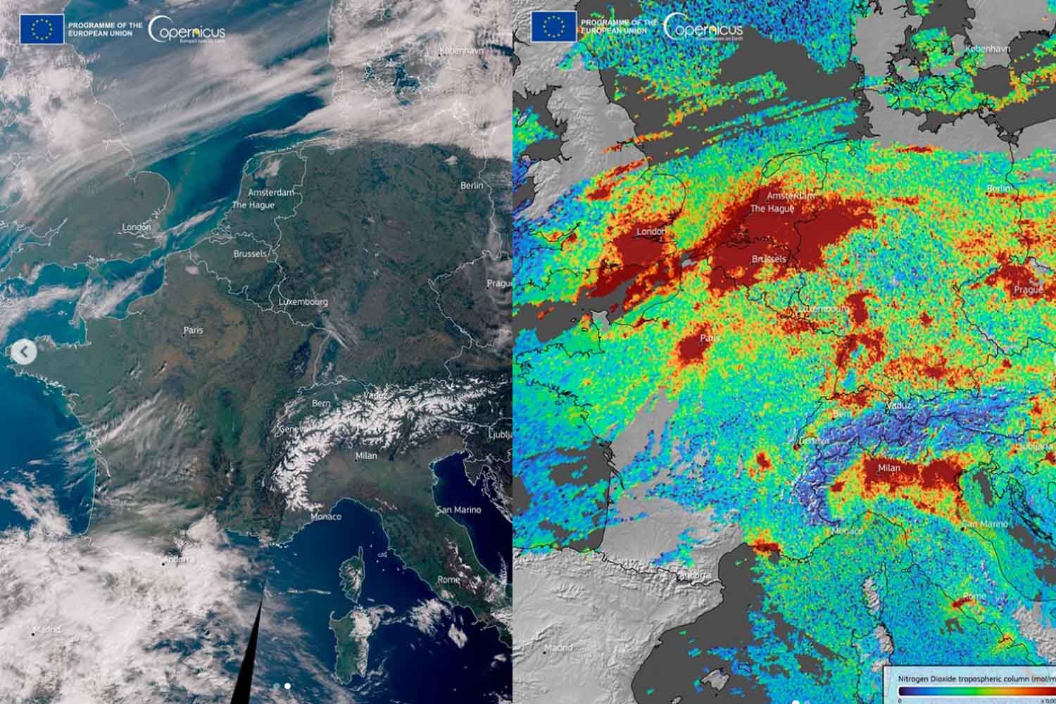 Smog, el mapa que revela las áreas más contaminadas de Europa sofocadas ...